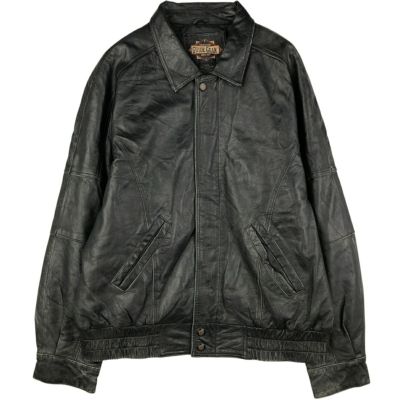古着 GUIDE GEAR スイングトップタイプ 中綿入り レザーブルゾン