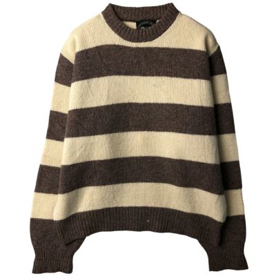 古着 Lencraig Knitwear フェアアイル柄 ウールニットセーター メンズ